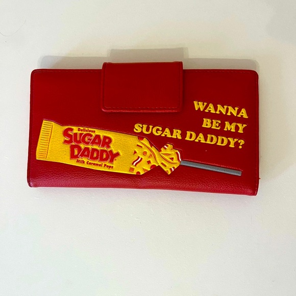 Tootsie Roll | Bags | Womens Red Novelty Wallet Wanna Be My Sugar Daddy ...